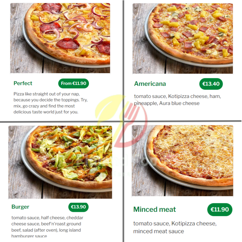 Kotipizza Menu Prices in English May 2026 | Finland Food Menu